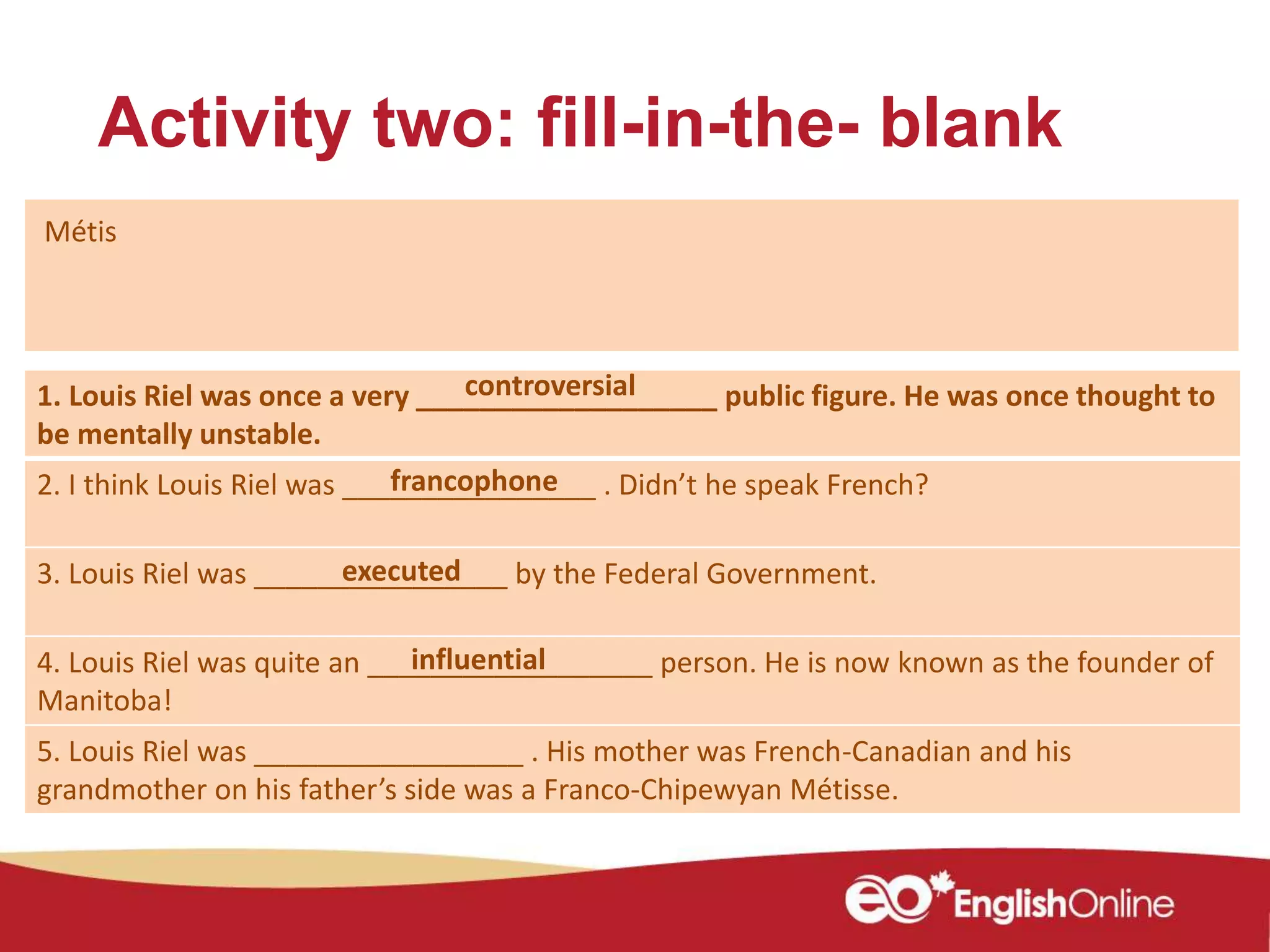 Learn about Louis Riel | PPTX