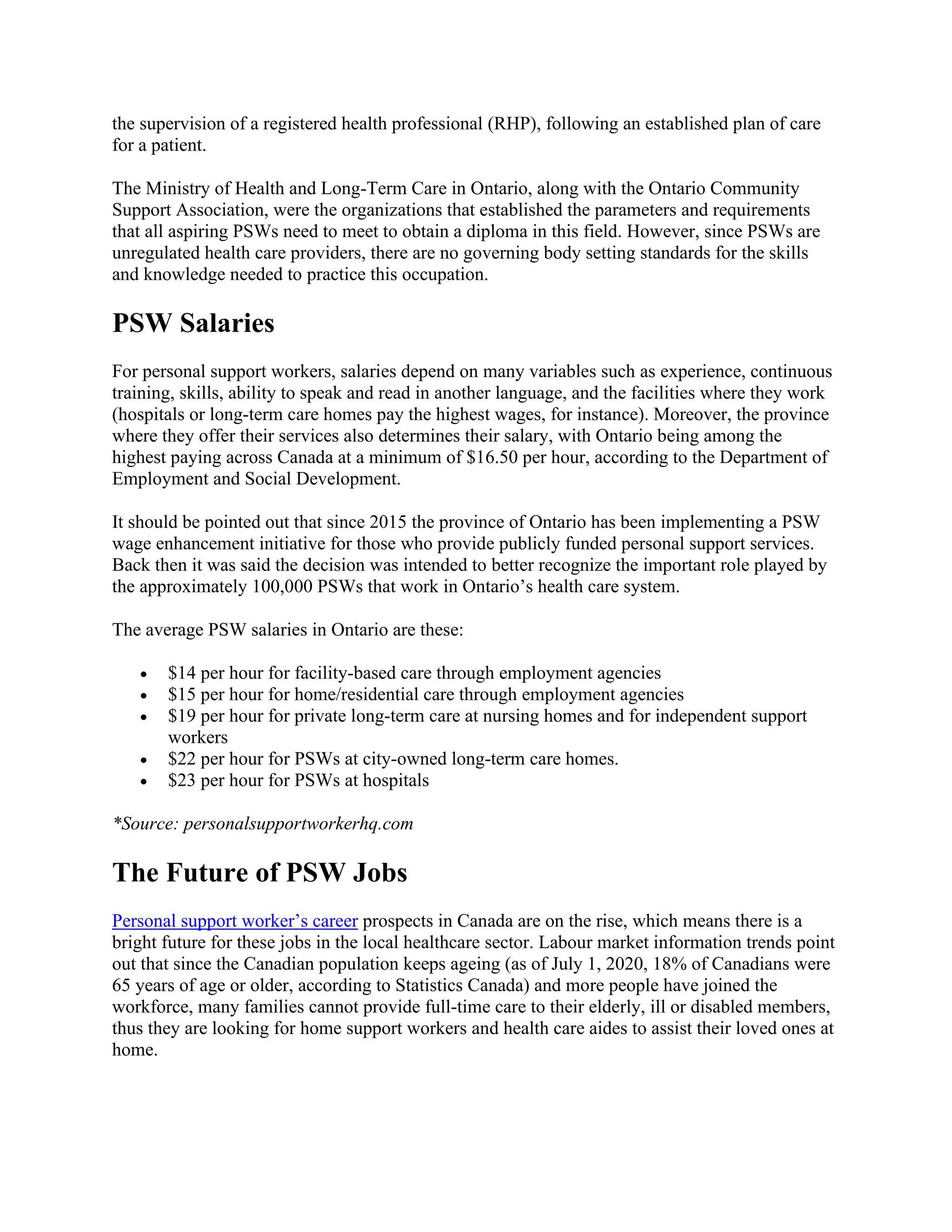 Learn all about the psw job | PDF