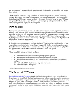 Learn all about the psw job | PDF