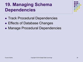 Oracle Database 11g: Learn and Master PL/SQL | Course Outline | PPT