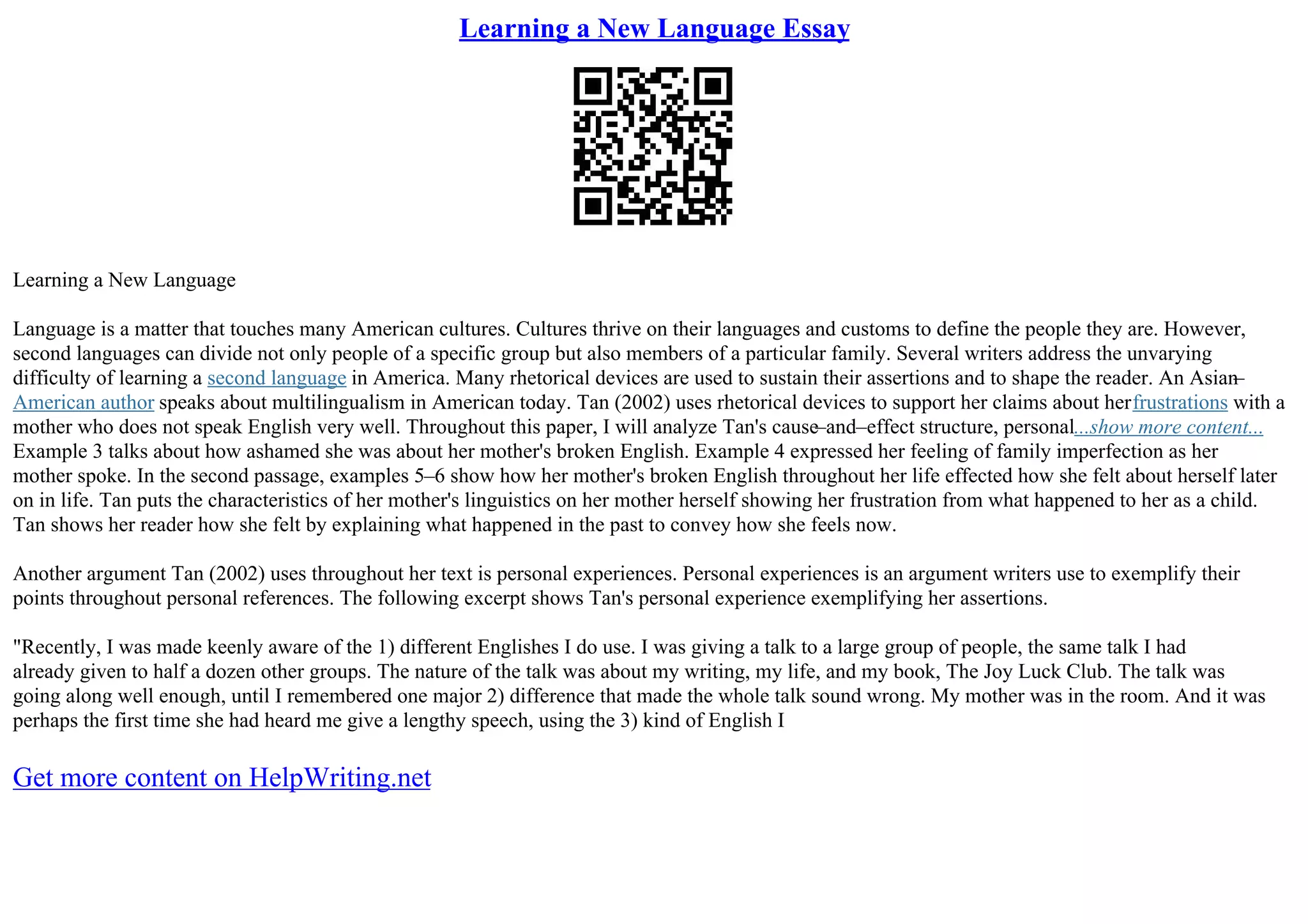 Learn A Second Language | PDF