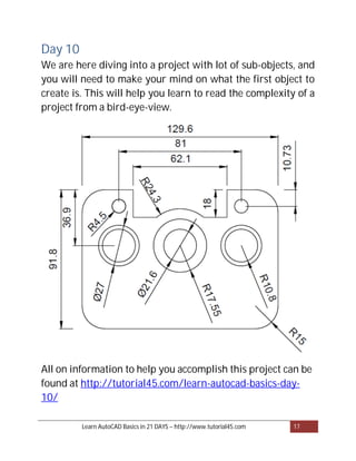 Learn auto cad basics in 21 days ebook | PDF