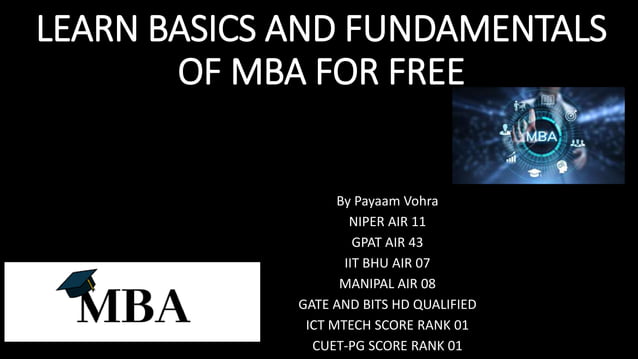 LEARN BASICS AND FUNDAMENTALS OF MBA FOR FREE.pptx