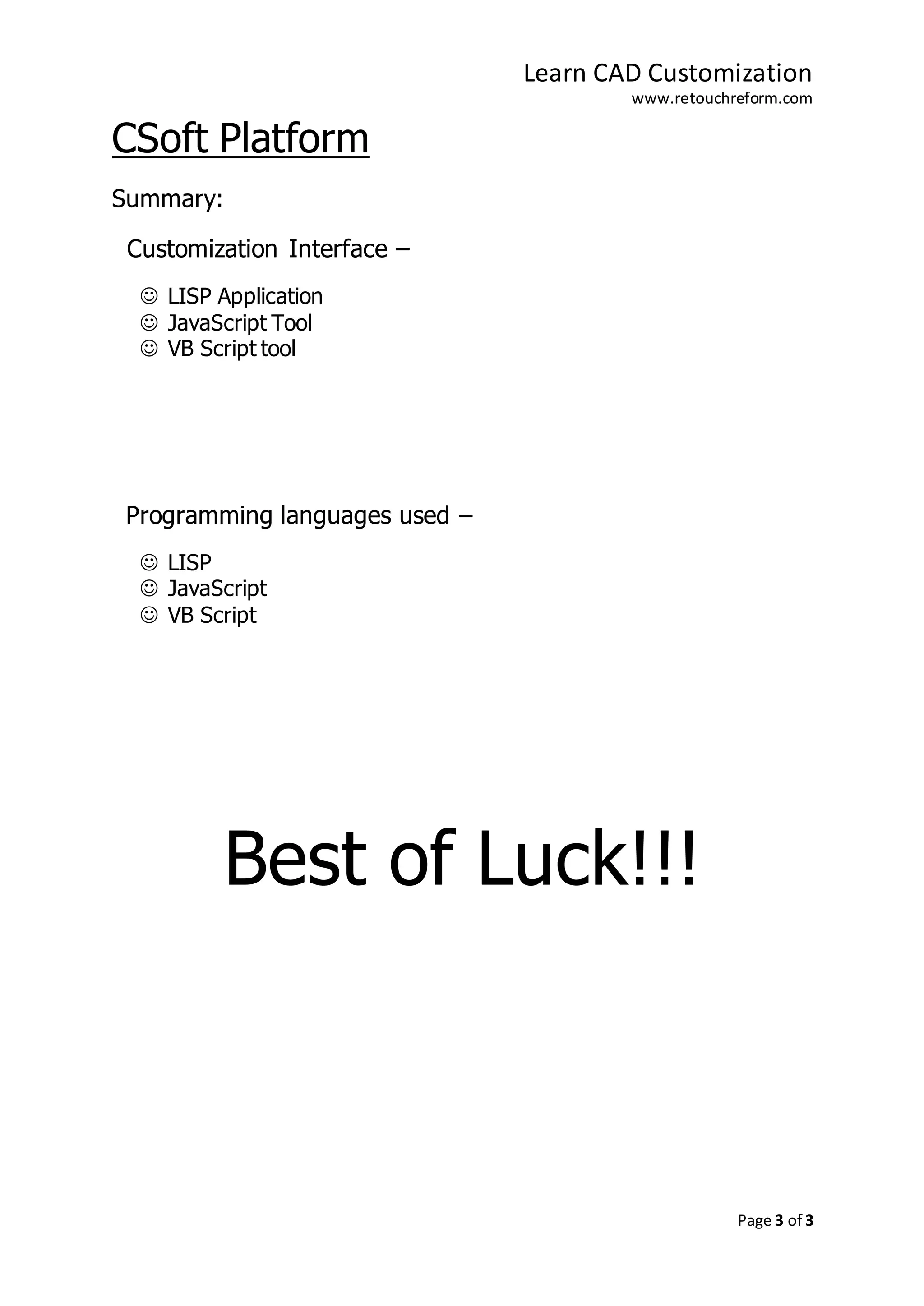 Learn CAD Customization | PDF
