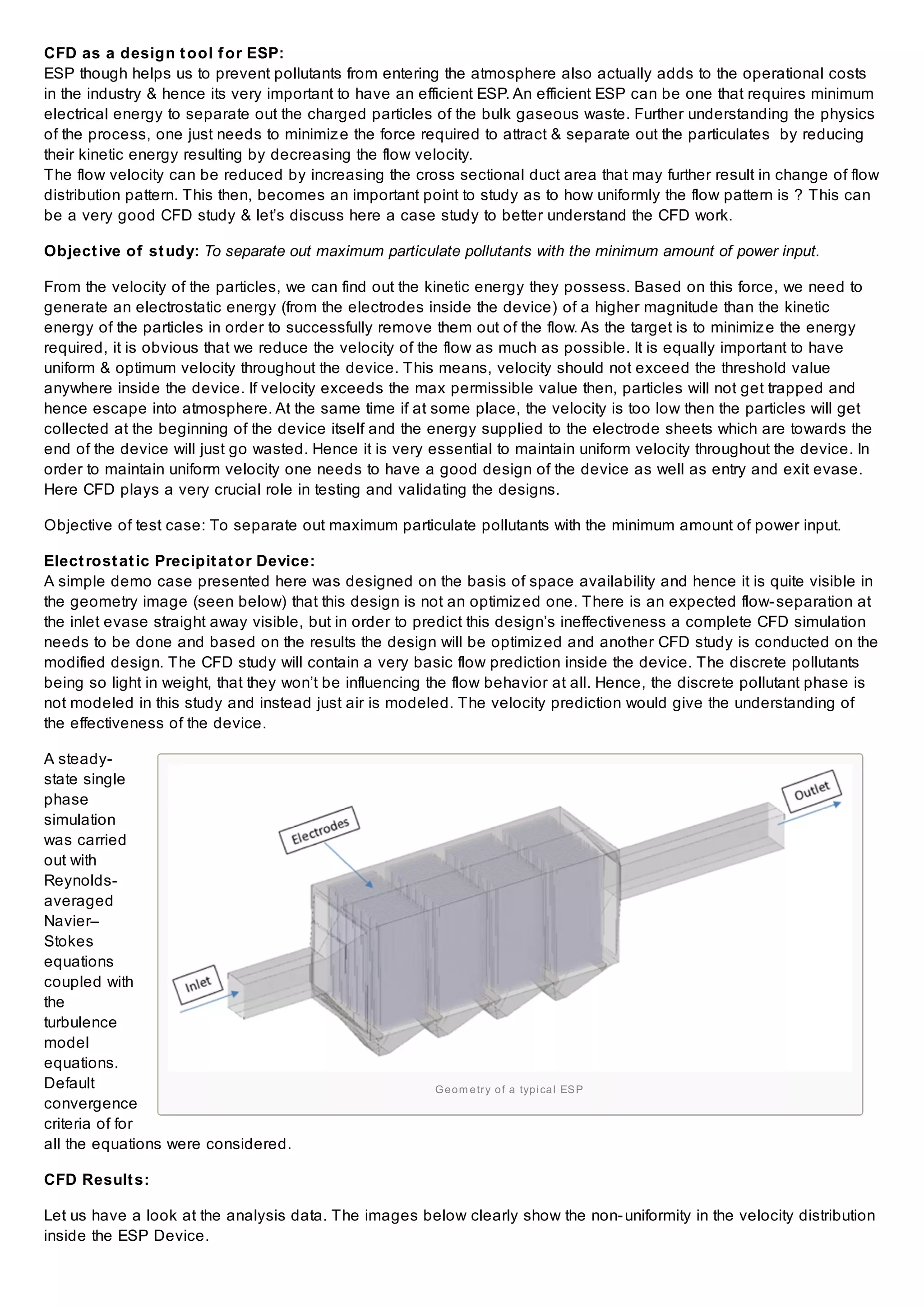 Electrostatic Precipitators Esp Analysis Using Cfd Pdf Indoor