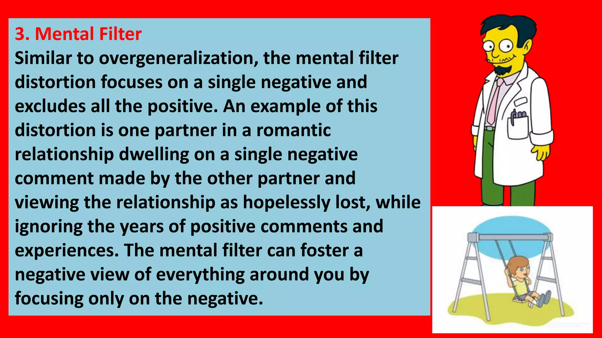 Cognitive distortions - Depression and anxiety. | PPTX