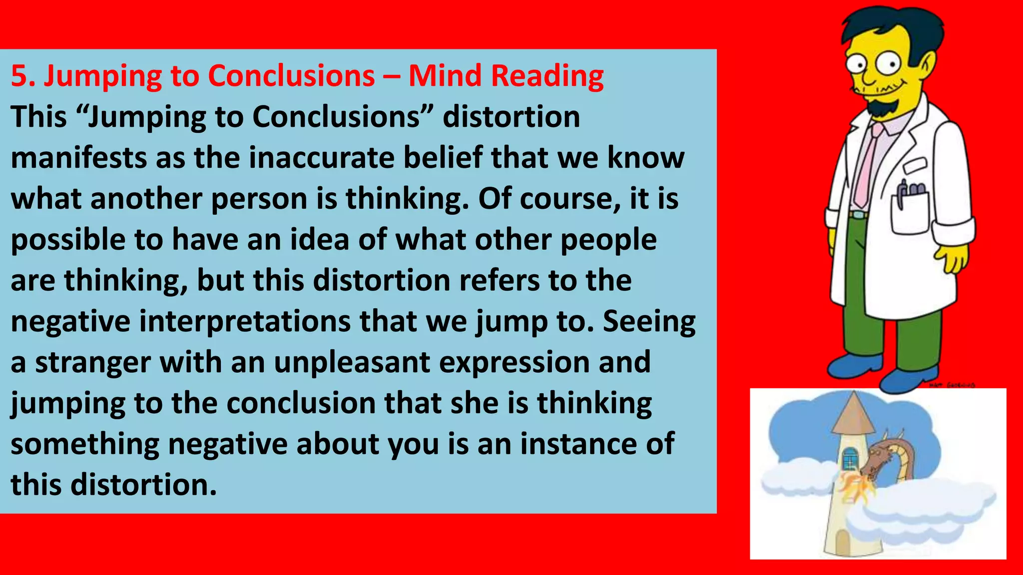Cognitive distortions - Depression and anxiety. | PPTX