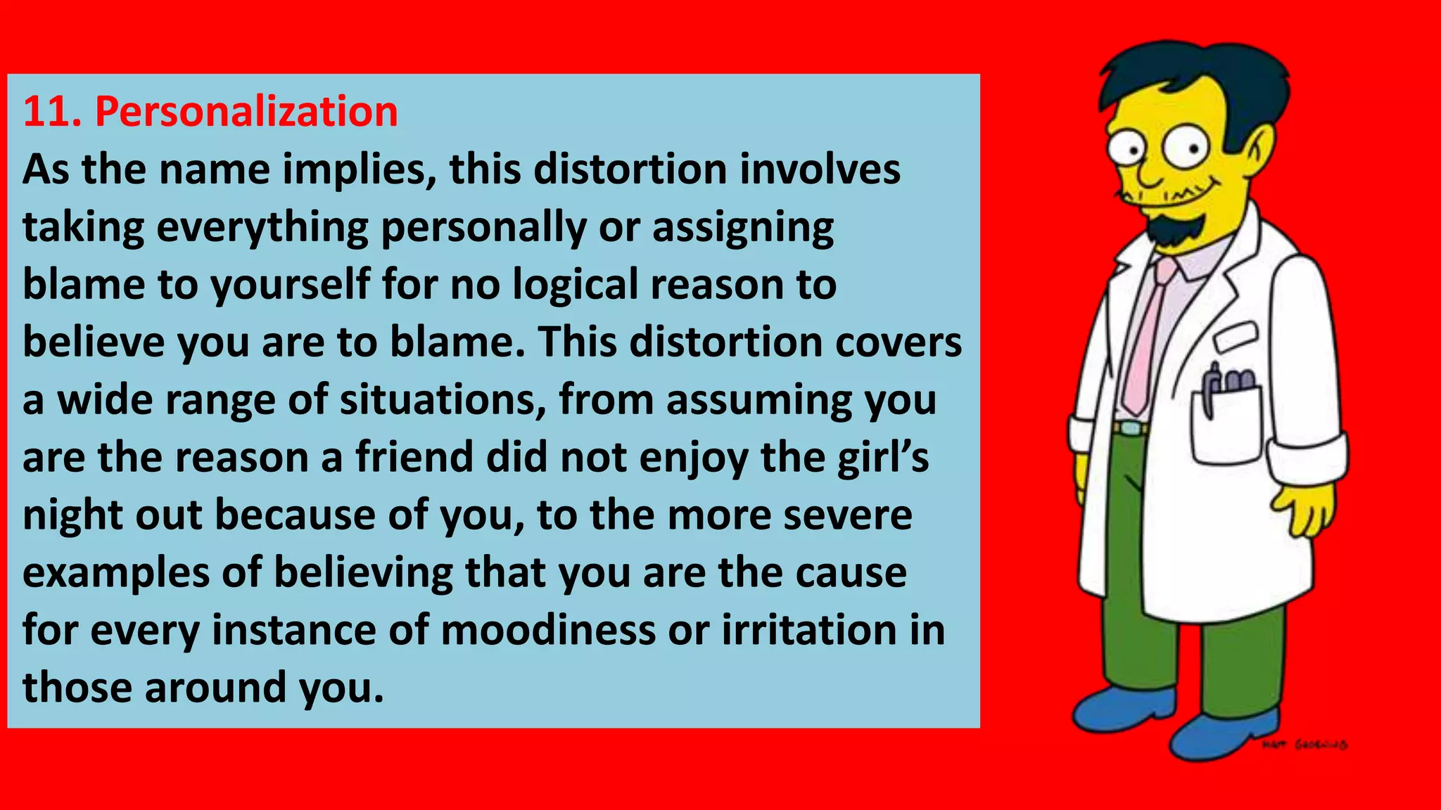 Cognitive distortions - Depression and anxiety. | PPTX