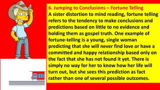 Cognitive distortions - Depression and anxiety. | PPTX