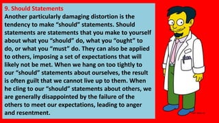 Cognitive distortions - Depression and anxiety. | PPTX