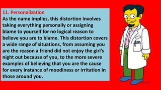 Cognitive distortions - Depression and anxiety. | PPTX