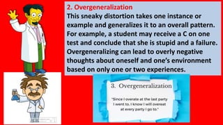 Cognitive distortions - Depression and anxiety. | PPTX