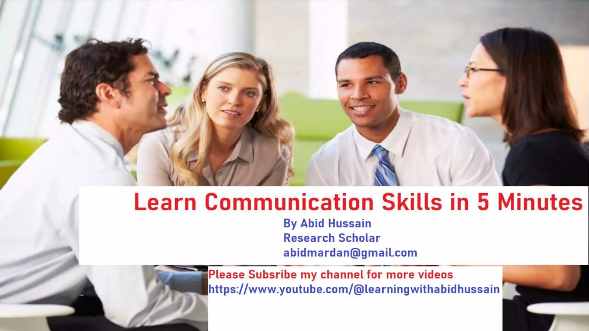 learn communication skills in Five minutes.pptx | Email | Internet
