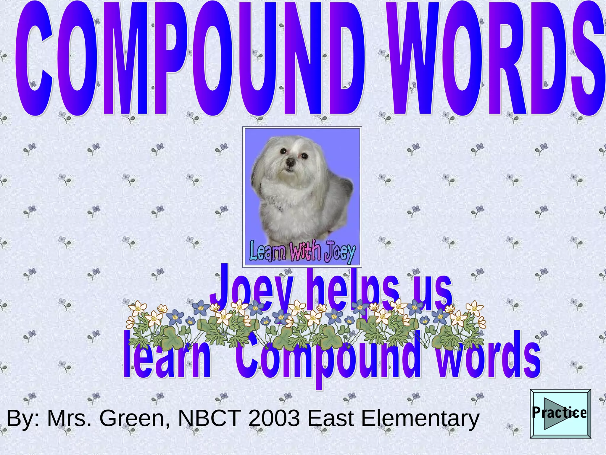Compound Words Lesson Plan for 1st Grade | PPT