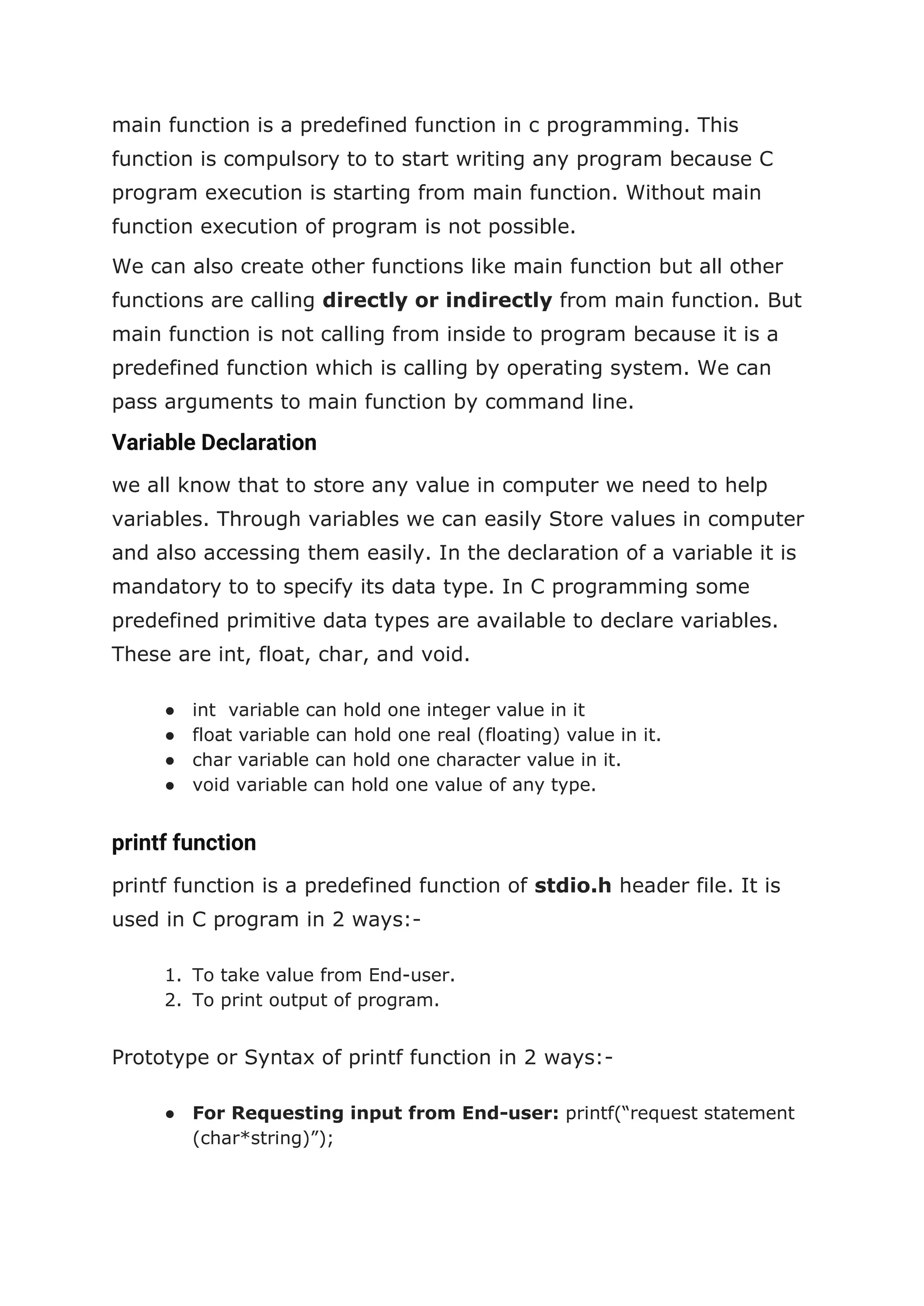 Learn C Programming Full Course Free Pdf