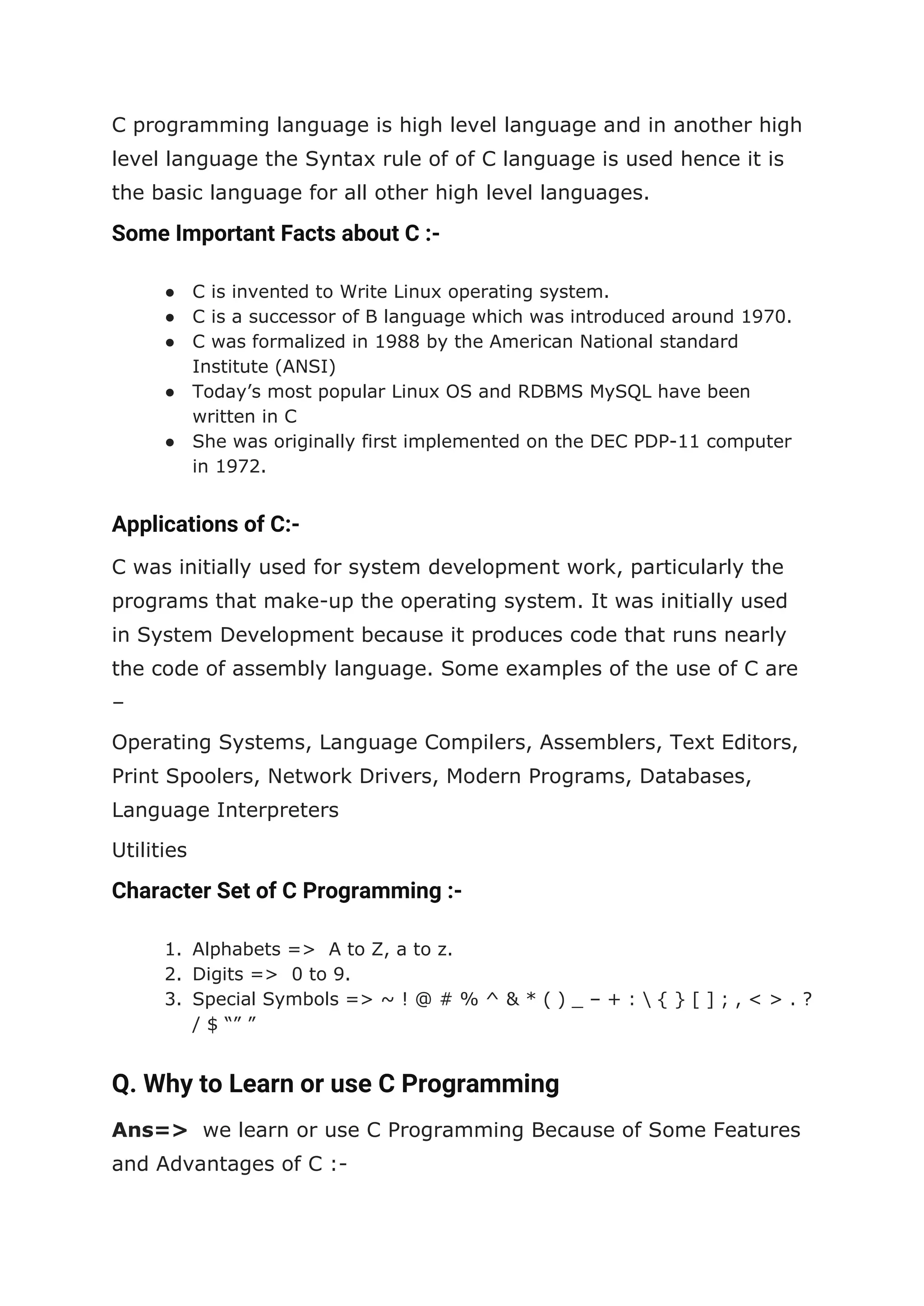 Learn C Programming Full Course Free Pdf