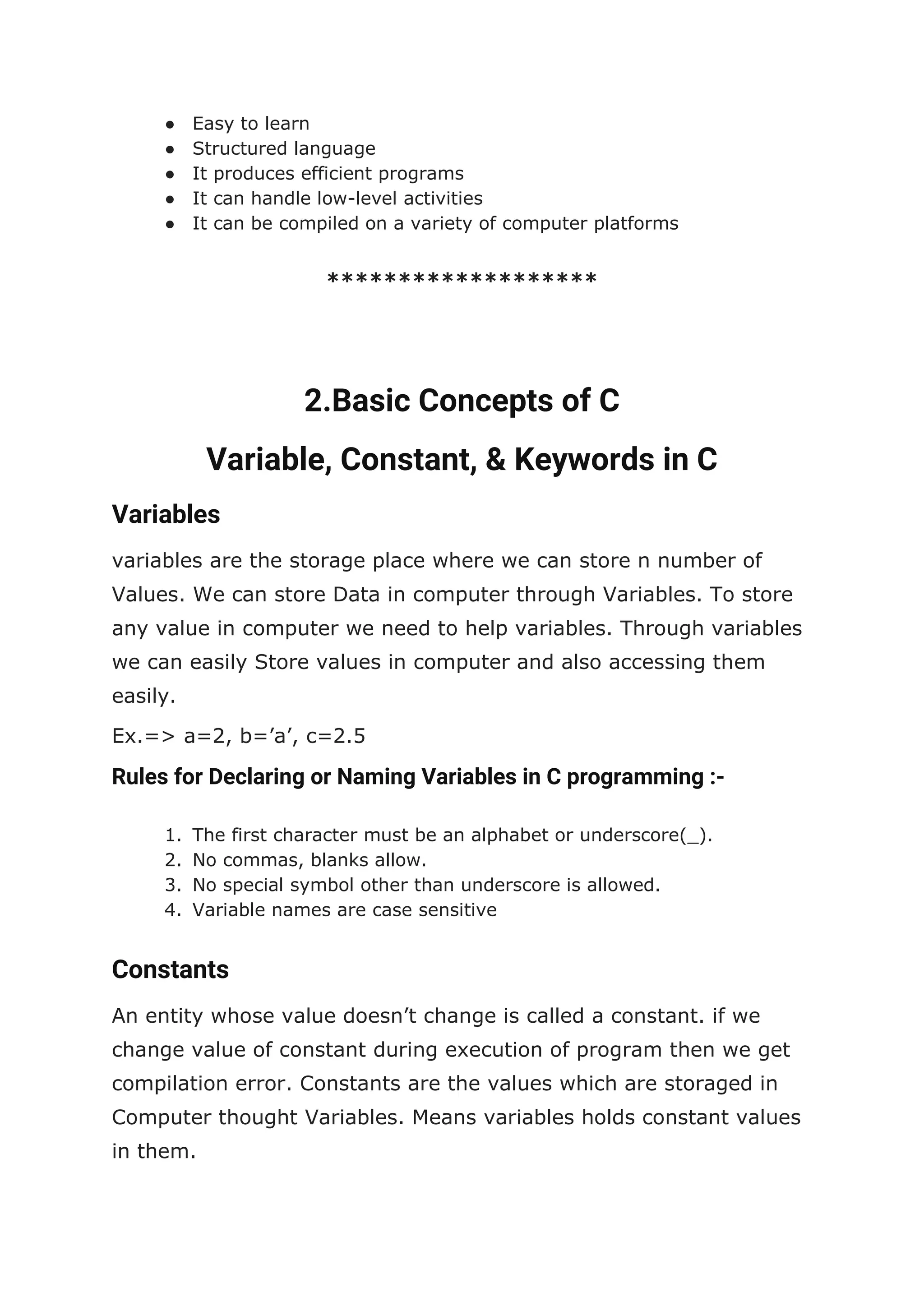 Learn C Programming Full Course Free Pdf