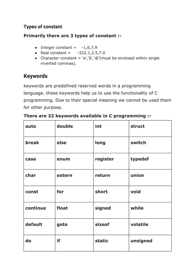 Learn C Programming Full Course Free Pdf