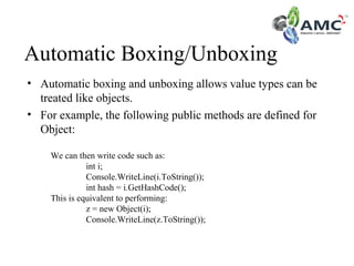 Learn c sharp at amc square learning | PPT