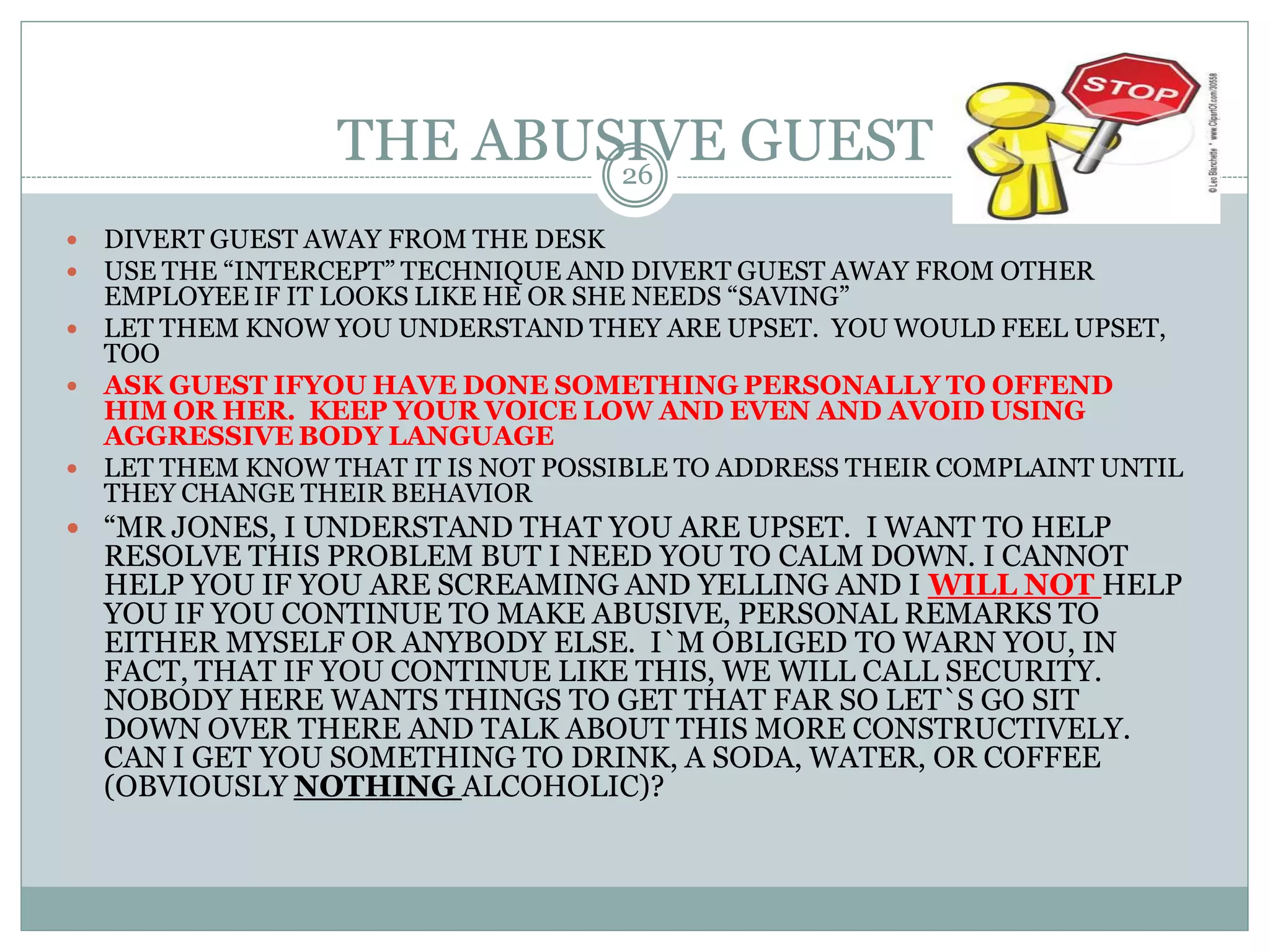 L.e.a.r.n....Conflict resolution and guest services | PDF