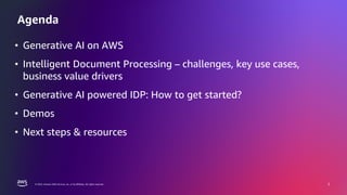 Learn, Discover & Build- Generative AI powered Intelligent Document Processing (PDF Slide ...