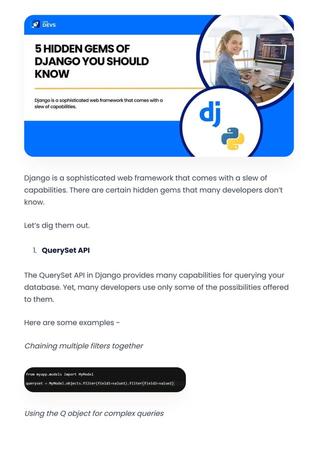 Learn Django Tips, Tricks & Techniques for Developers | PDF