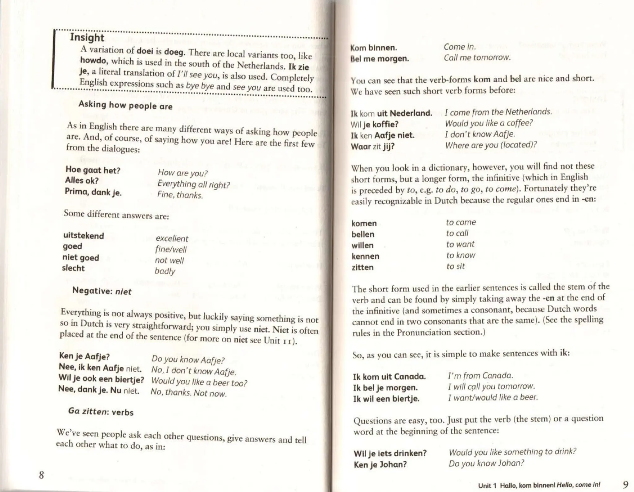 Complete Dutch – Teach Yourself - Chapter 1 | PDF