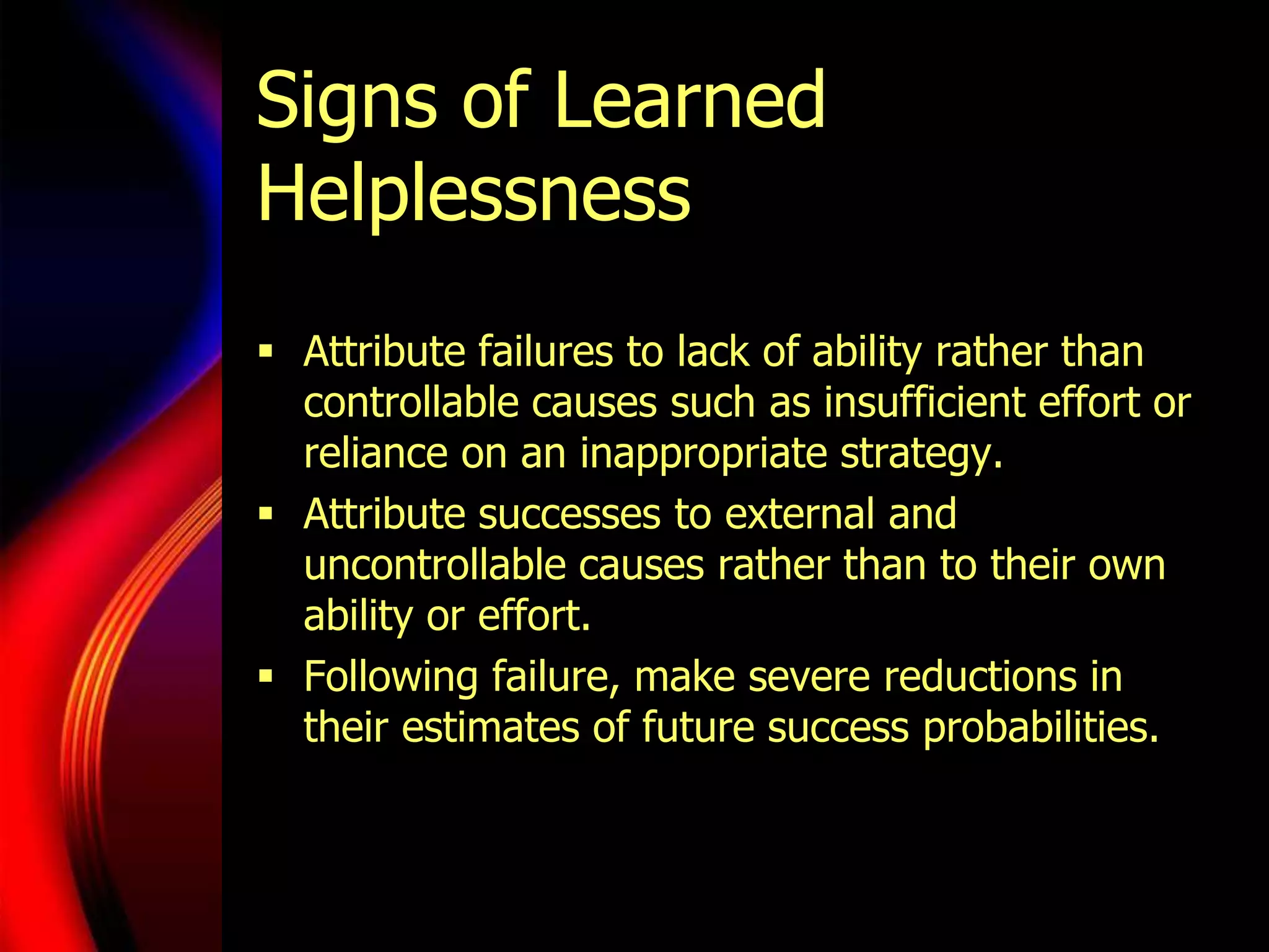 Overcome Learned Helplessness | PPT