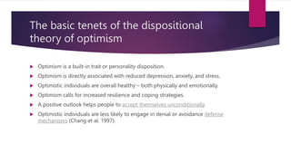 learned helplessness, optimism and resilience | PPTX