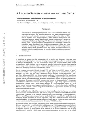 A Learned Representation for Artistic Style | PDF