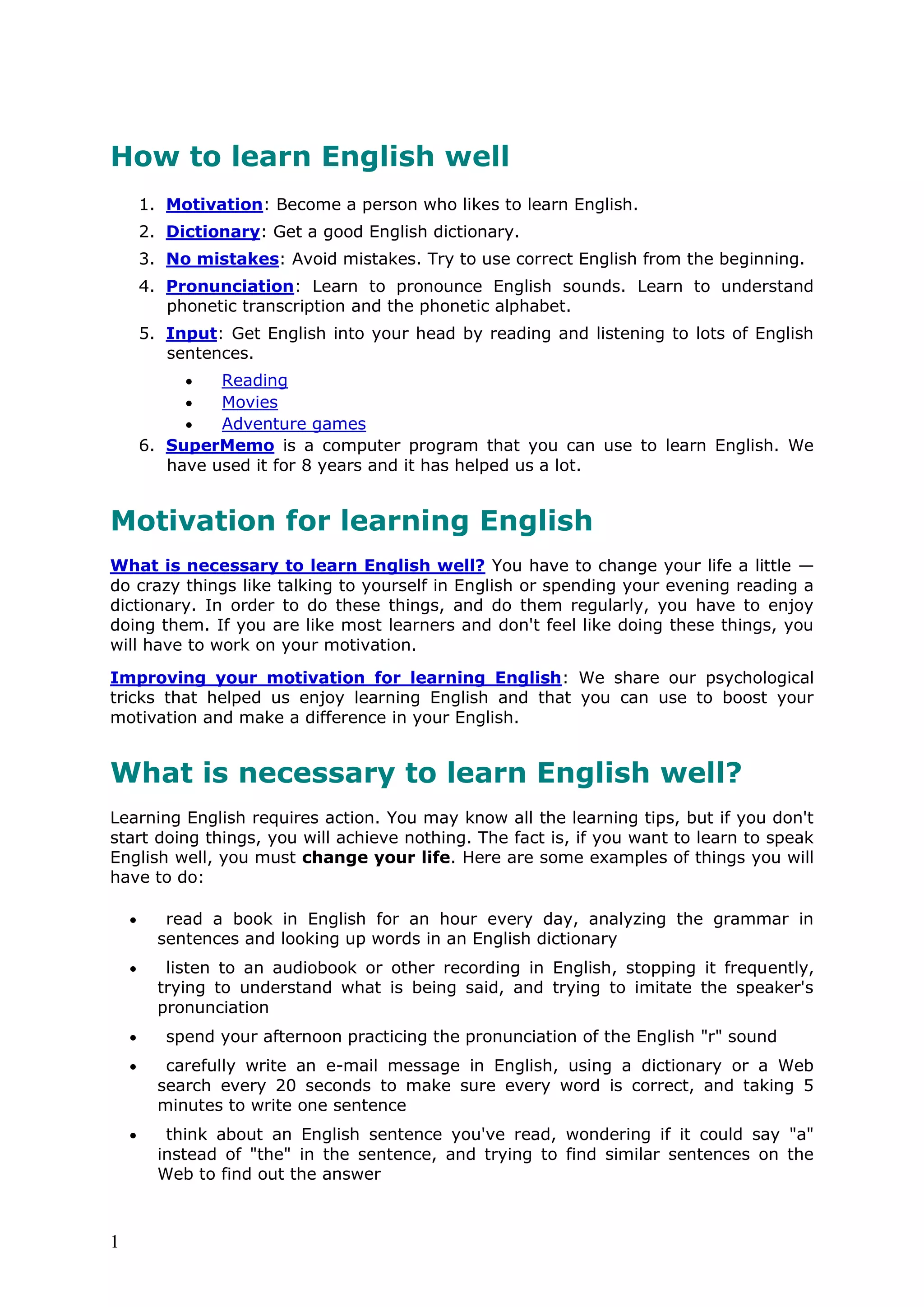 Learn english | PDF