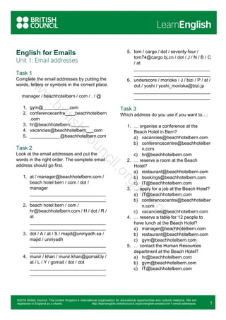 Learn english efe-unit 1-support-pack | PDF