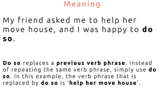 English Grammar Launch Advanced - do so | PDF