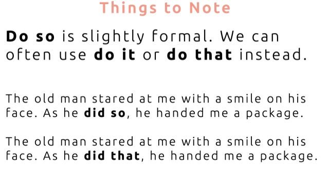 English Grammar Launch Advanced - do so