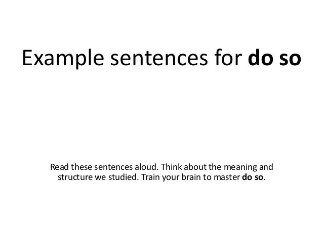 English Grammar Launch Advanced - do so