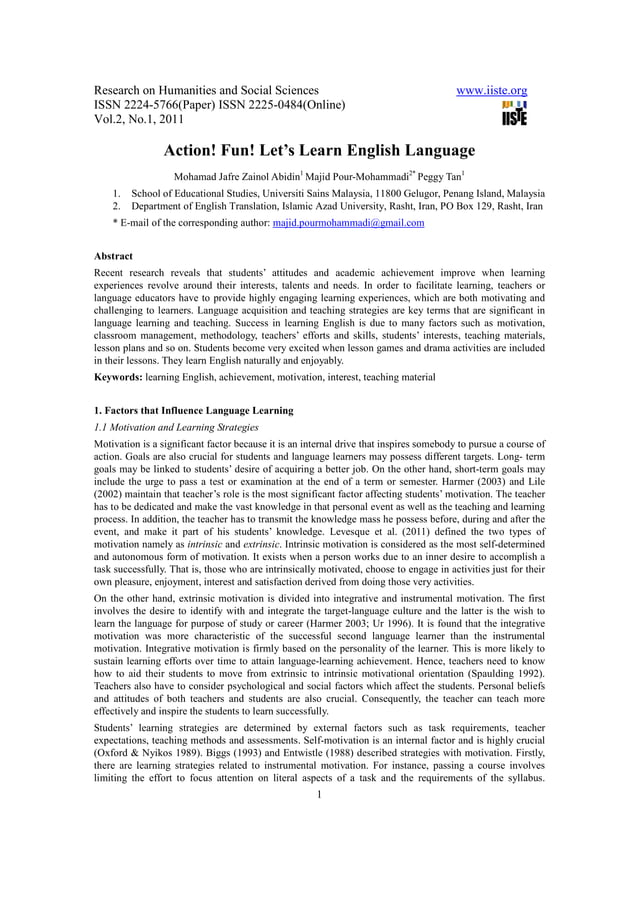 Learn english language | PDF | Educational Assessment | Education