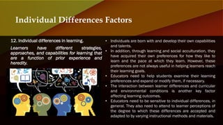 Learner centered psychological principle | PDF