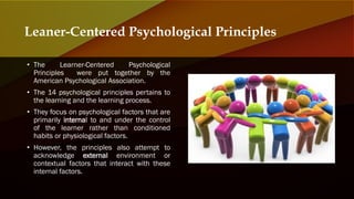 Learner centered psychological principle | PDF