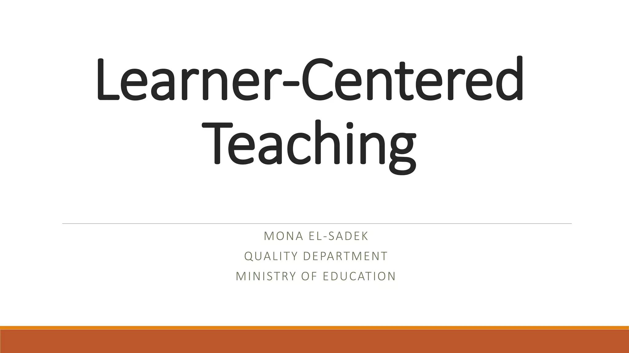 Learner centered teaching | PDF