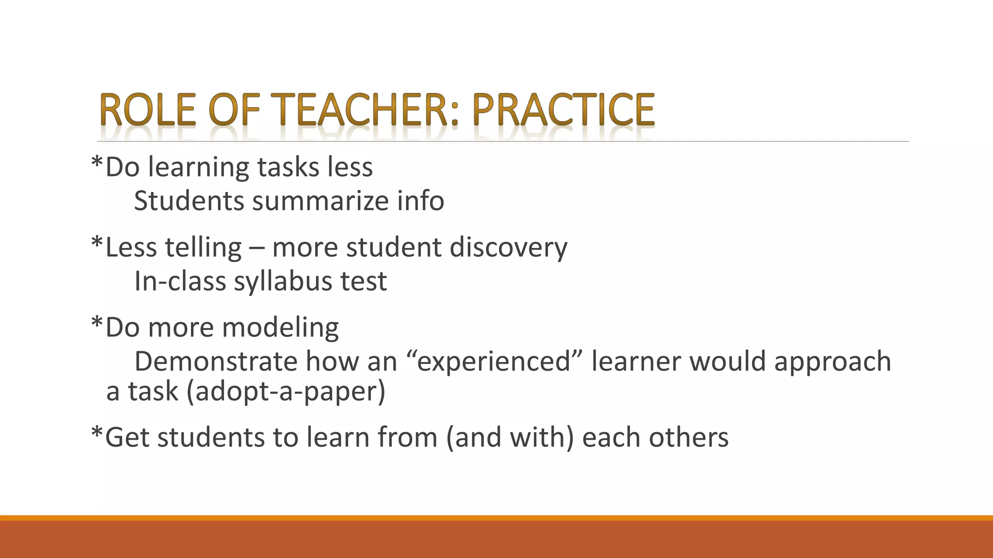 Learner centered teaching | PDF