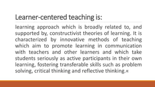 Learner centered teaching | PDF