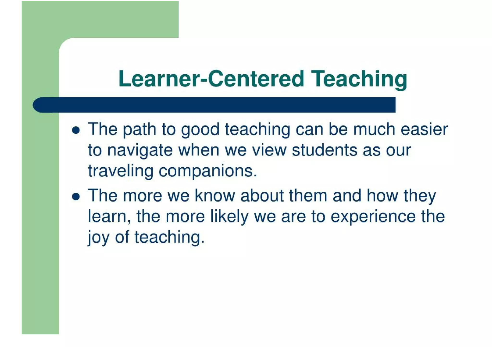Learner-Centered Teaching | PDF