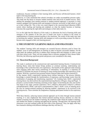 LEARNER-CENTERED TEACHING: THE STUDENTS’ LEVEL OF LEARNING SKILLS AND ...