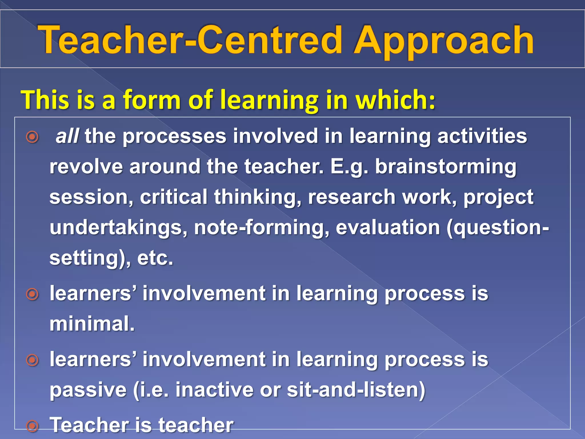 Learner-Centred Approach | PPTX