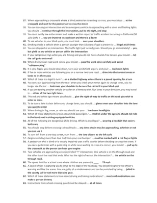 Learner dmv-permit-test-cheat-sheet | PDF