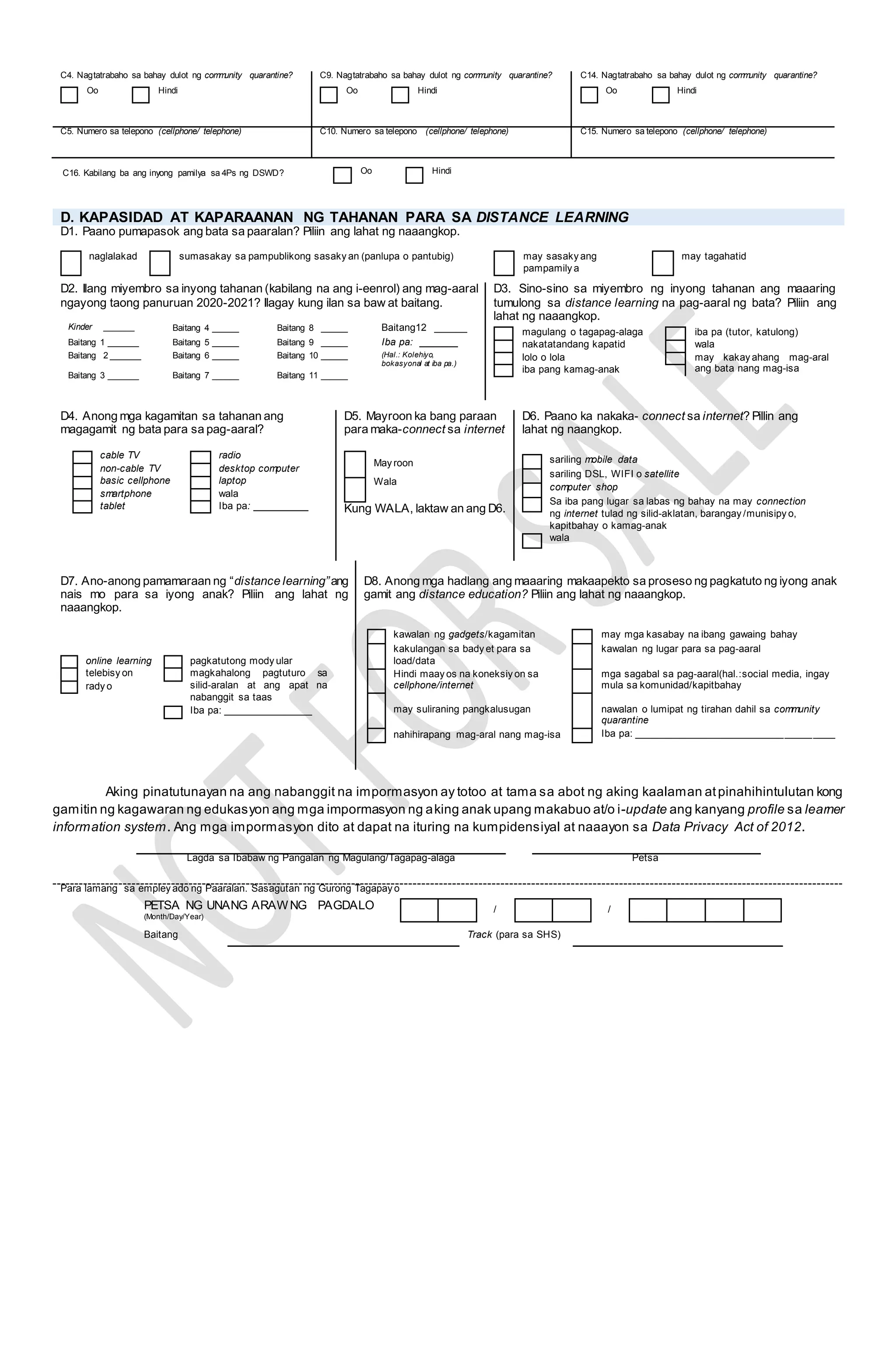 Learner enrollment-and-survey-form-filipino-for sharing (No copyright ...