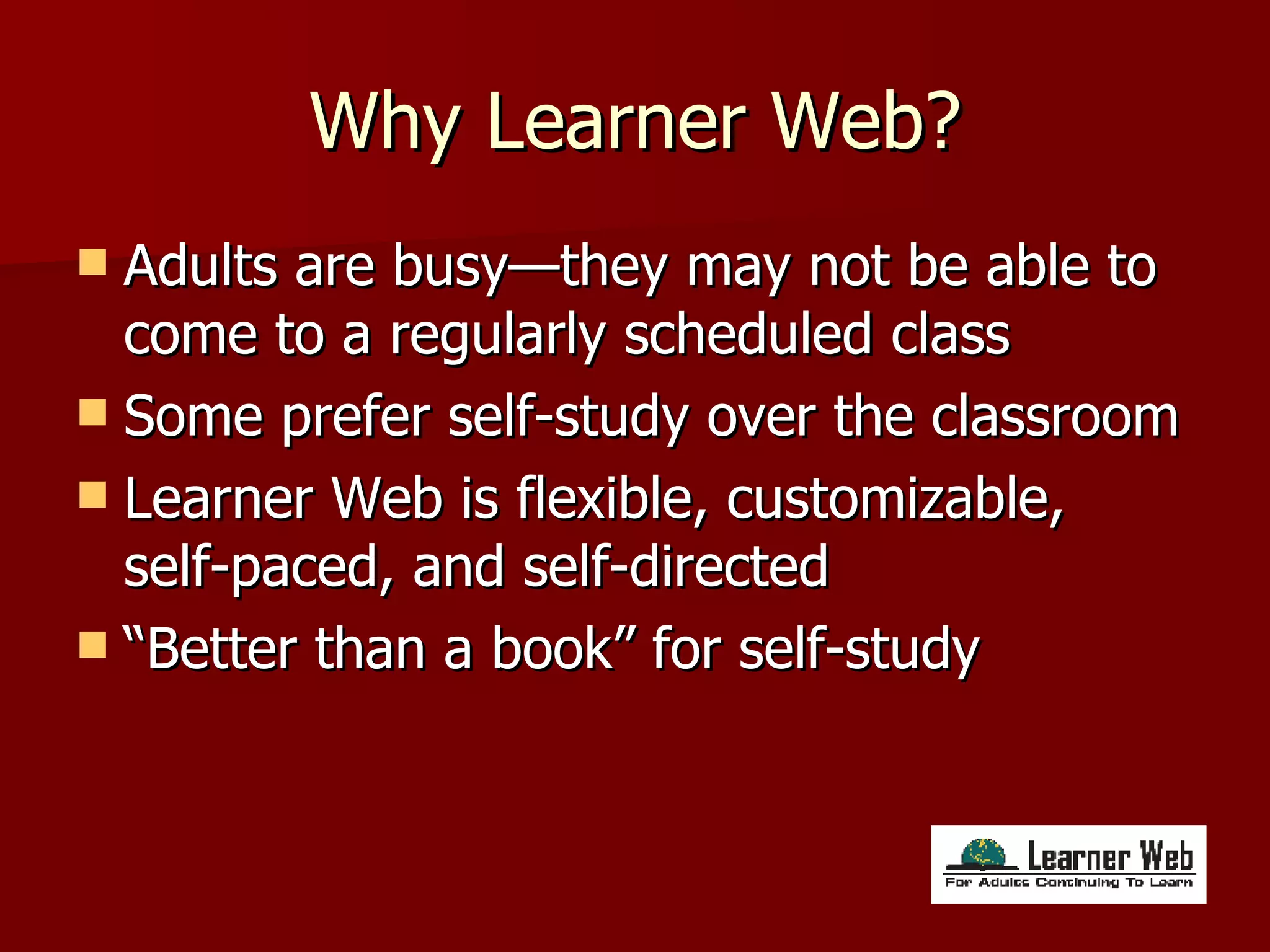 Learner Web | PPT | Free Download