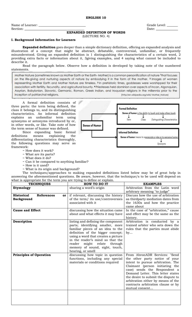 Learner Activity Sheet (Q4LA4) - Expanded Definition.docx | Technology & Computing
