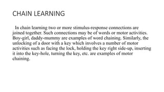 Learner and Learning -Types of learning. | PPT