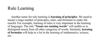 Learner and Learning -Types of learning. | PPT